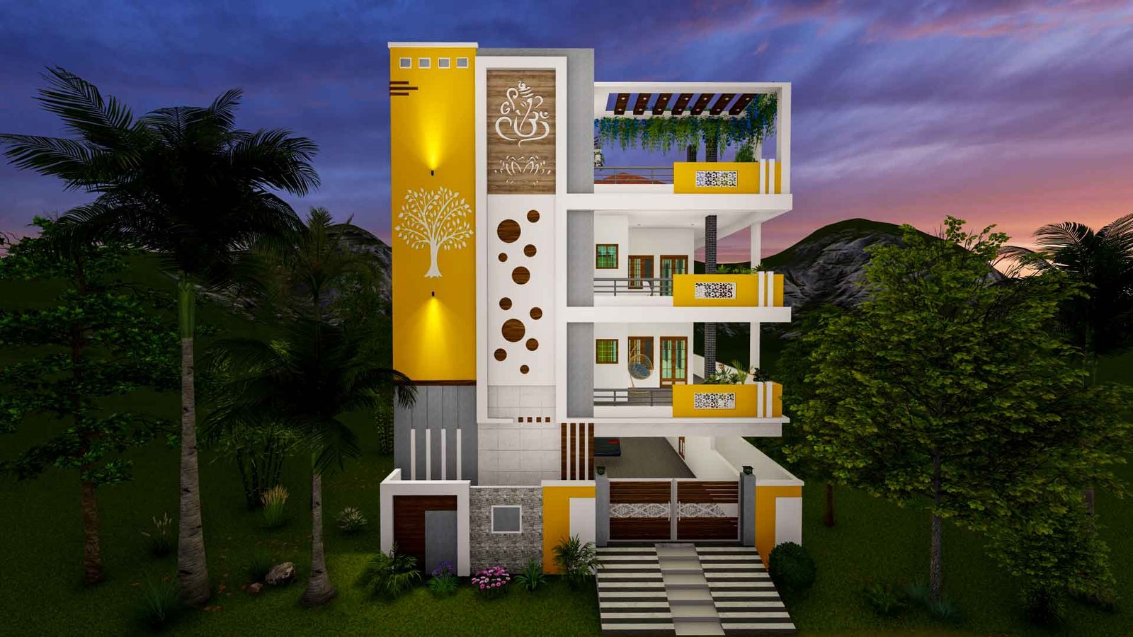 G+2 House Plan 3BHK with 3D Elevation Design - Housepointer